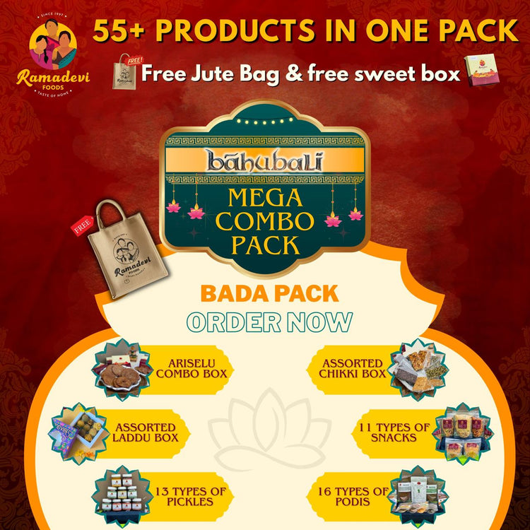 Bahubali Mega Combo Pack – 55+ Best Sellers – RAMADEVI FOODS